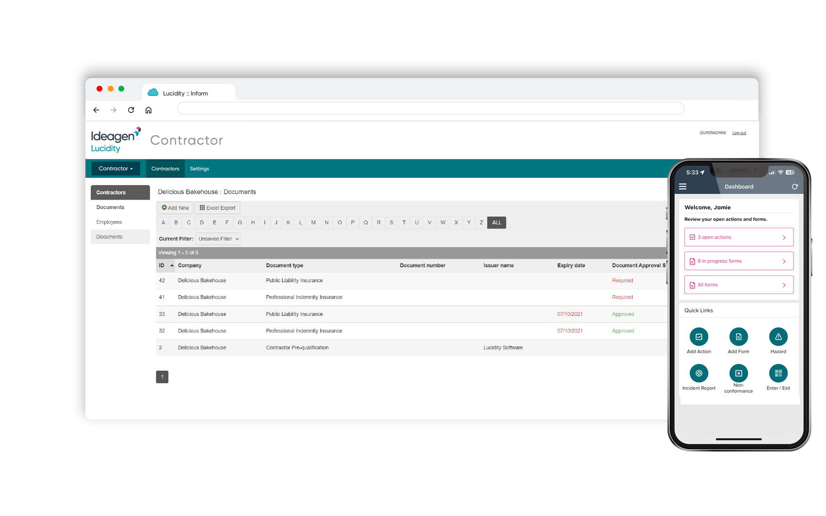 Contractor Safety Management Software | Lucidity - HSEQ Software